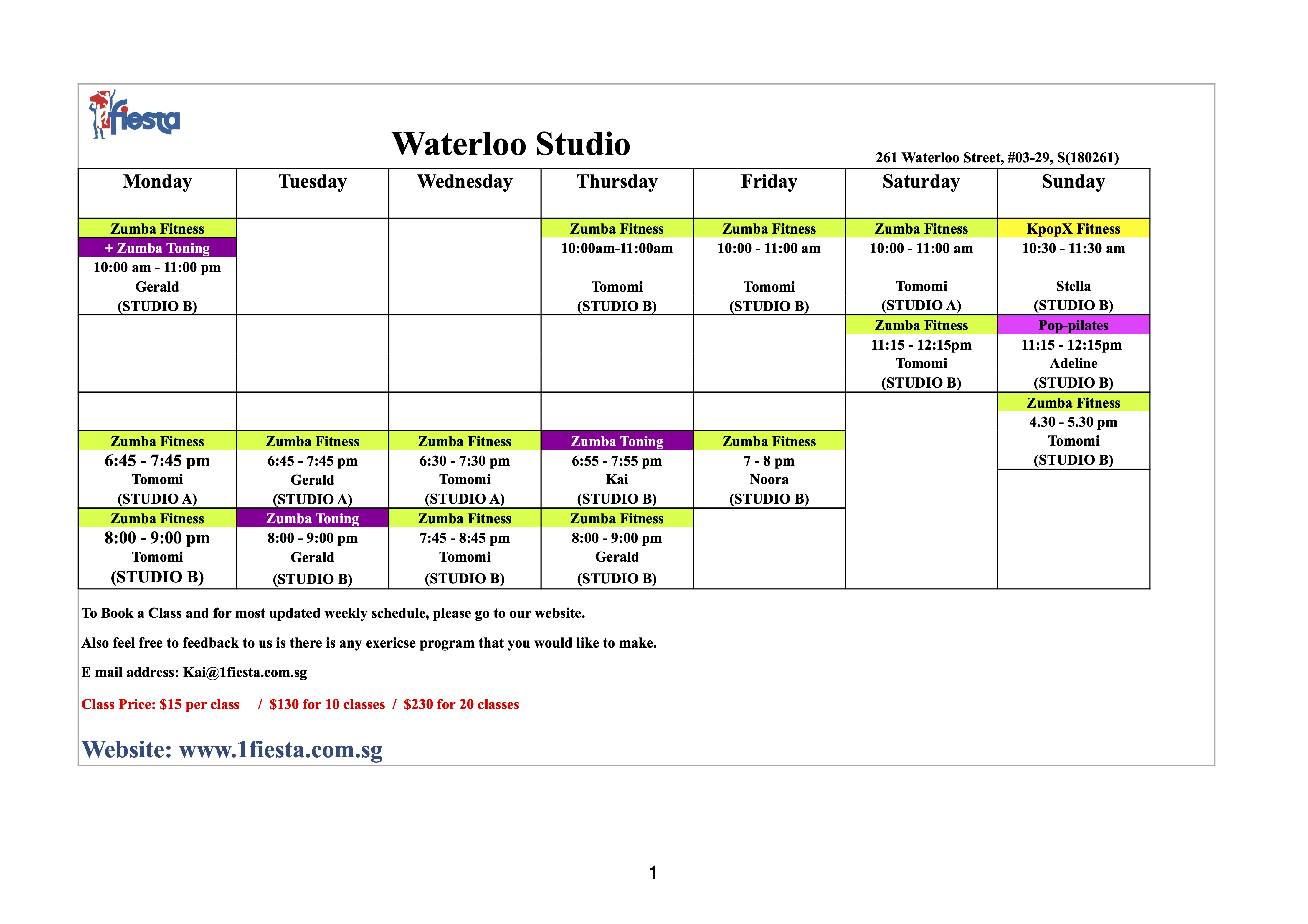 Zumba Exhilarate Workout Calendar | EOUA Blog
